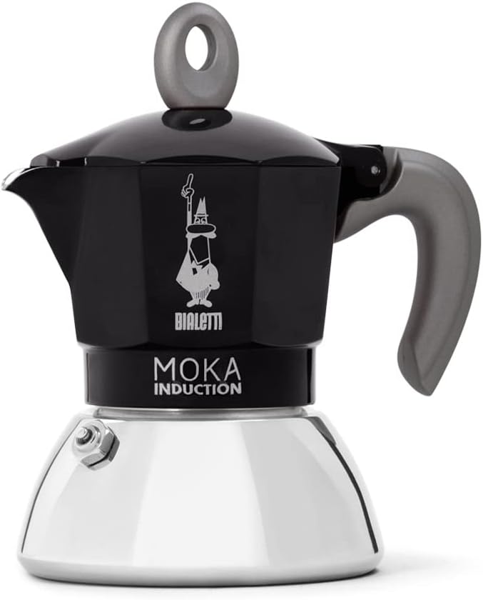 Bialetti Caffettiera Moka Induction, 2 Tazze (100 ml), Adatta a Tutti i ...