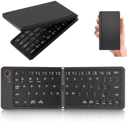 Amazon.com: Foldable Bluetooth Keyboard - Ultra Slim, Portable, Pocket ...