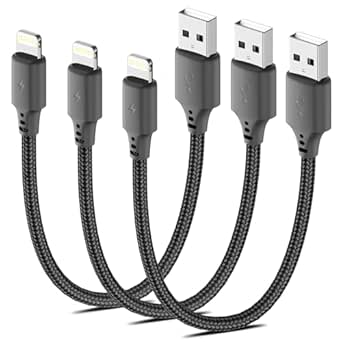Amazon.com: 6 inch iPhone Charge Cable Short, 3Pack 0.5ft USB to ...