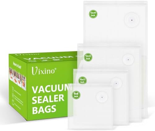 Amazon.com: Vixino Vacuum Sealer Bags, 40 Reusable Vacuum Sealer Bags ...