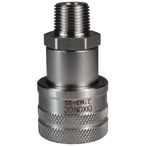 Dixon Valve 3TM3-SS, T-Series Male Ball Coupler 3/8" NPTF (Pack of 2 ...