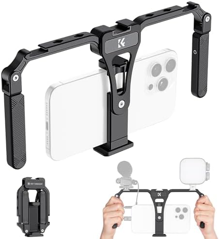 K&F CONCEPT iPhone Stabiliser for Filming, Phone Rig Compatible with ...