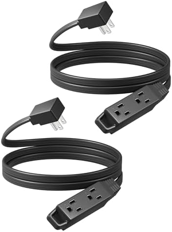 Amazon.com: DEWENWILS 6FT Flat Plug Extension Cord, 3 Prong Ultra Thin ...