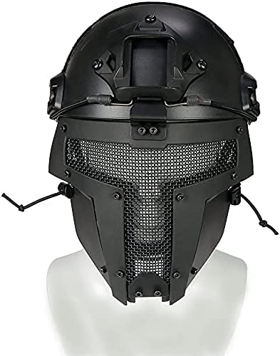 Airsoft Helmet Full Face Tactical Full Covered Medieval Iron Warrior ...