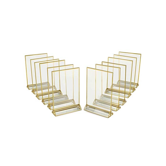 Buy Super Star Quality Clear Acrylic 2 Sided Frames with 3MM Gold ...