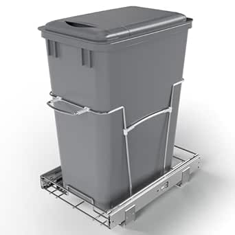 Maltenl 35L / 9.25 Gallon Pull Out Garbage Can with Lid for Kitchen ...