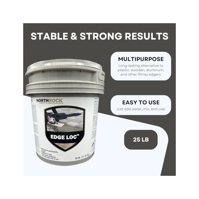 NorthRock Edge Loc - Concrete Paver Edger, Alternative to Wood Plastic ...