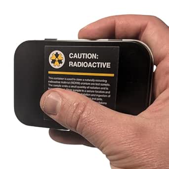 Uranium ore Mineral Sample Geiger Counter Test Source Glows Green Under ...