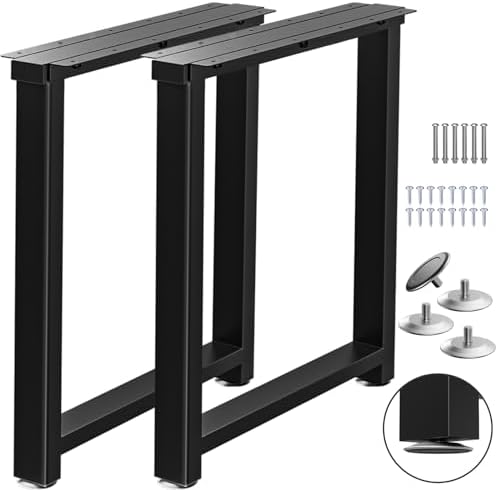 Amazon.com: PioneerWorks Set of 2 Steel Table Legs - 28" Height x 24 ...