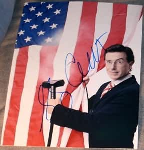 Amazon.com: Sports Memorabilia Stephen Colbert Signed Autograph Report ...