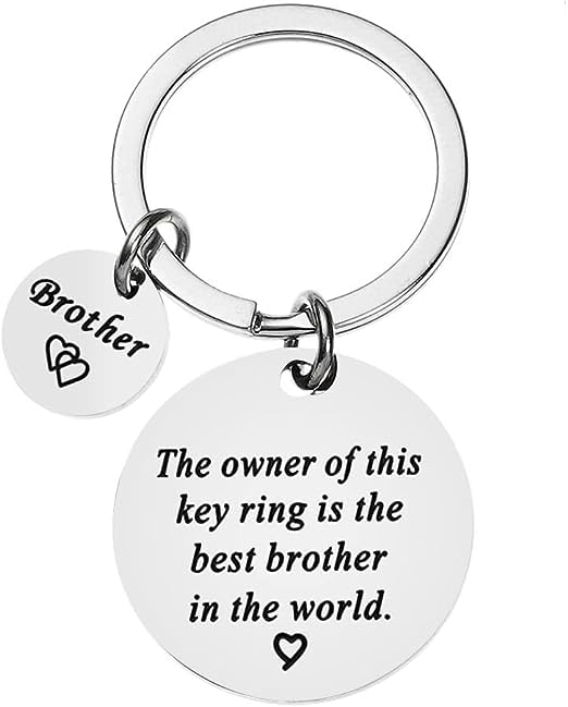 Gift for Brother from Sister Brother Keychain, Birthday Christmas Gifts ...