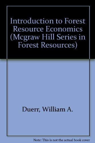 Buy Introduction to Forest Resource Economics (MCGRAW HILL SERIES IN ...