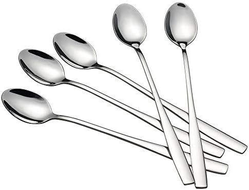 Amazon.com: HOMMP Long Handle Iced Tea Spoon, Stainless Steel Ice Cream ...
