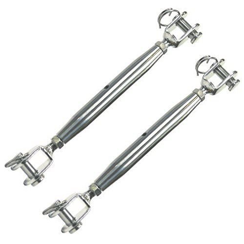 2x M4 Stainless Steel Rigging Screw Closed Body Jaw Turnbuckle: Amazon ...