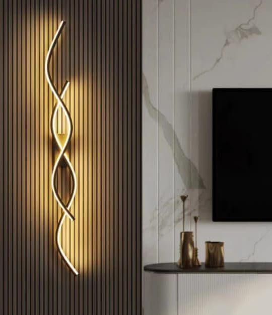 CITRA 800 MM LED Black Coated Long Curl Wall Light - Warm White ...