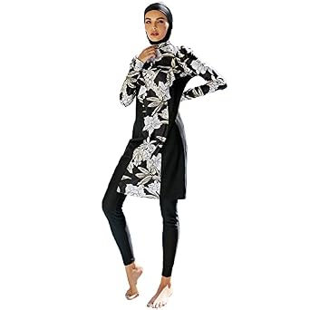Buy Muslim Swimsuits for Women 3 Piece Long Sleeve Modest Swimwear ...