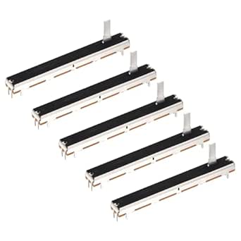 MECCANIXITY 5Pcs Straight Single Linear Slide Potentiometer 7 Pin B10K ...
