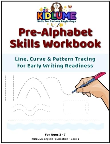 Pre-Alphabet Skills Workbook for Kids: Tracing Lines, Shapes & Pre ...