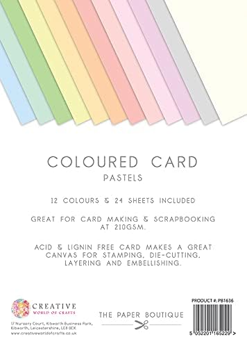Paper Boutique Everyday-Coloured Card-Pastels, A4 – BigaMart