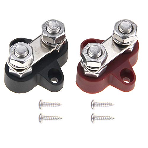 Snapklik.com : ZOOKOTO 2pcs DC 48V M8 (5/16) Dual Heavy-Duty Terminal ...