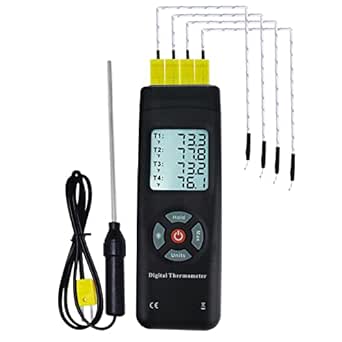 Gain Express Digital 4 Channels K Type Thermocouple Thermometer with ...