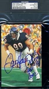 Dan Hampton Signed Goal Line Art Card Glac Autograph - PSA/DNA ...