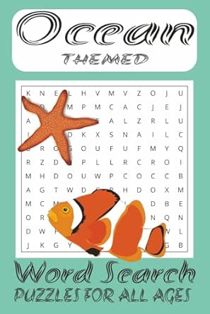 Ocean Themed Word Search Book: Word Searches with Easy to Read Print ...
