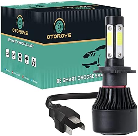 OTOROYS 3 Side H4 LED Headlight Bulb with Cooling Fan 20 Watt Headlight ...