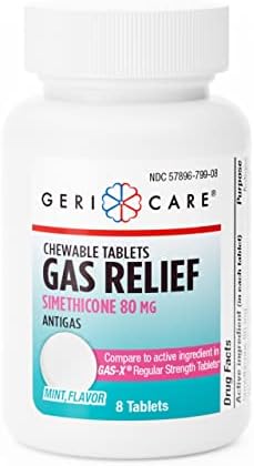 Amazon.com: GeriCare Chewable Gas Relief Simethicone 80mg, Fast-Acting ...