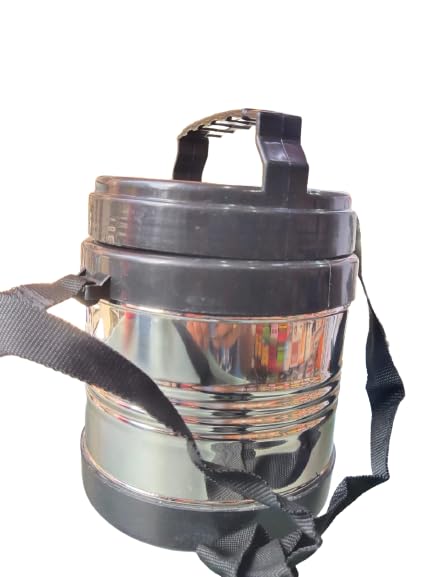 Buy Stainless Steel Thermosteel 3 Container Steel Body Platic Handle ...