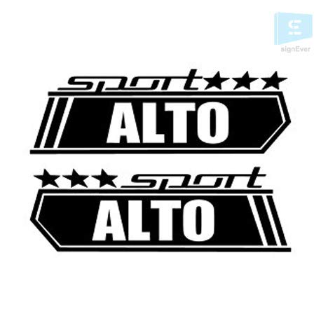 SIGN EVER Sport Alto Racing Logo Car Stickers Exterior Sides Auto Hood ...