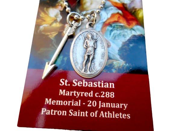 Amazon.com: Saint Sebastian, Catholic Boy Gift, Confirmation, Patron ...