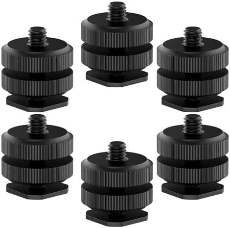 Amazon.com: Camera Hot Shoe Mount (4 Pack) to 1/4"-20 Tripod Screw ...