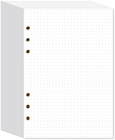 Amazon.com : A5 Dot Grid Refill Paper for Filofax Notebook, 6 Holes ...