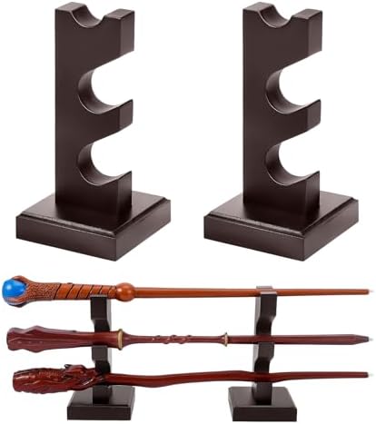 Amazon.com: EnchantZone Wizard Wand Stand Display Wooden Magic Wand ...