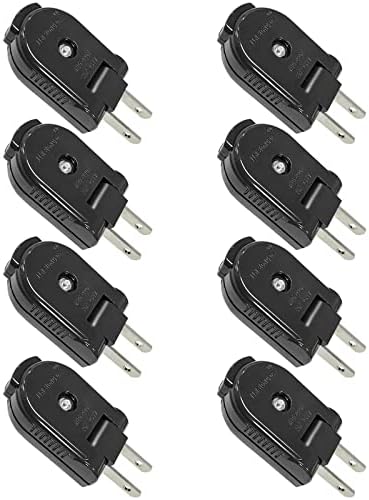 Amazon.com: 7 Piece Replacement Plug Extension Cord Plug 2 Prong, 125V ...