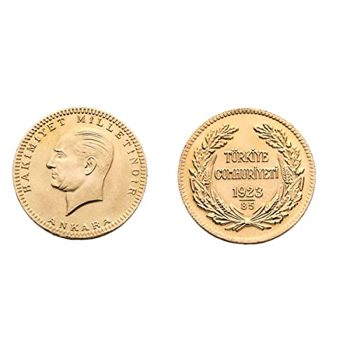 22k Solid Gold Turkish Full ATATURK Gold Coin, Authentic Gold Coin Of ...