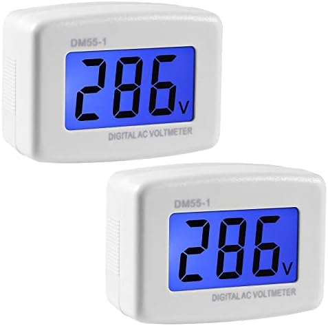 Amazon.com: Eversame Flat US Plug AC 80-300V LCD Digital Voltmeter ...
