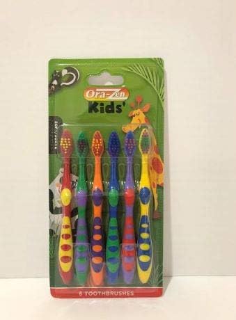 Amazon.com : Ora-Zen Kids Multi Color Toothbrush Soft, 6-Pack : Health ...