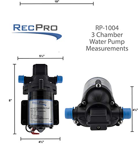 RecPro RV Water Pump 3.0 GPM | 12V Water Pump | Self-Prime | Camper ...
