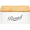 Amazon.com: RoyalHouse Modern Metal Bread Box with Bamboo Cutting Board ...