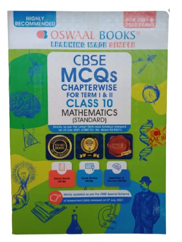 Buy CBSE MCQ CLASS 10TH MATHS(PACK OF 2 PCS) Book Online at Low Prices ...