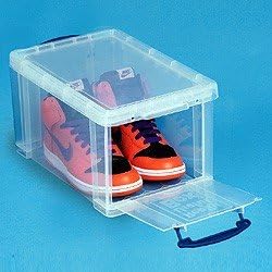 Really Useful Box Plastic Storage 8 Litre Open Fronted Box Clear ...