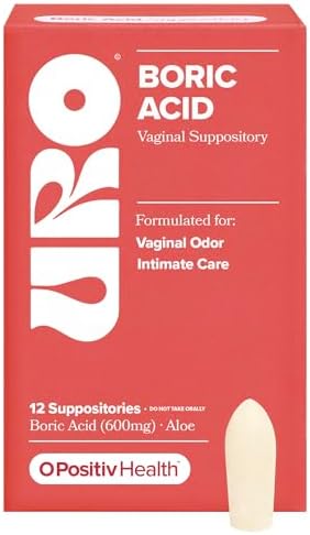 Amazon.com: O Positiv URO Boric Acid Vaginal Suppository – with Lactic ...