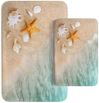 Amazon.com: Britimes Beach Starfish Sea Shell Ocean Bathroom Rug Mat ...