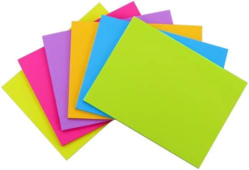 Early Buy Sticky Notes 8x6 in Self-Stick Notes 6 Bright Color 6 Pads ...