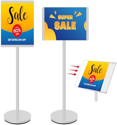 VAIIGO A3 Poster Stand Sign Stand Floor Sign Holder Heavy Duty Display ...