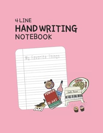 4 Line English Handwriting Notebook, 'My Favorite Things': Four Line ...