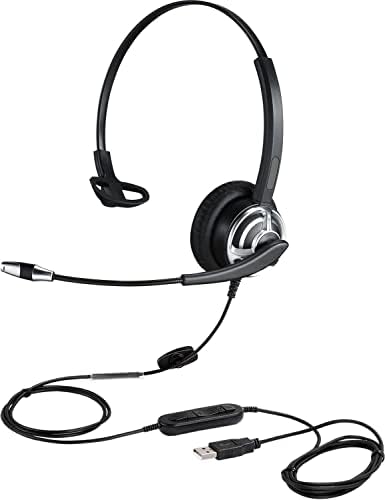 USB Headset with Microphone Noise Cancelling and Volume Controls ...