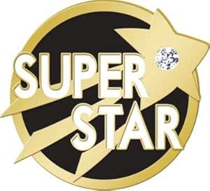 Amazon.com: Super Star Lapel Pins - 1" Black and Gold Super Star ...